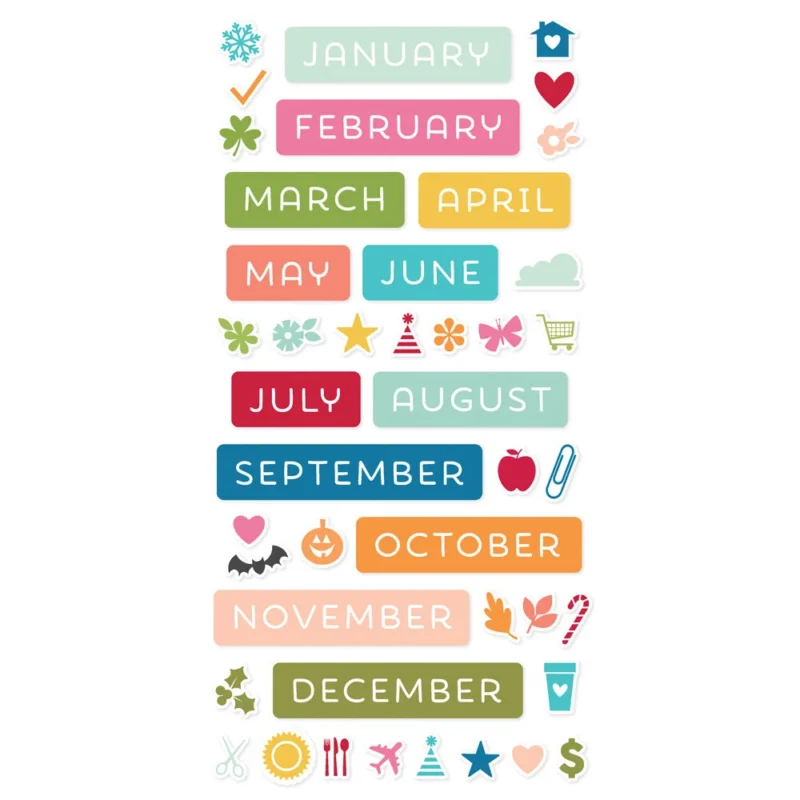 Color Vibe Memory Calendar Kit | 123invulboekjes